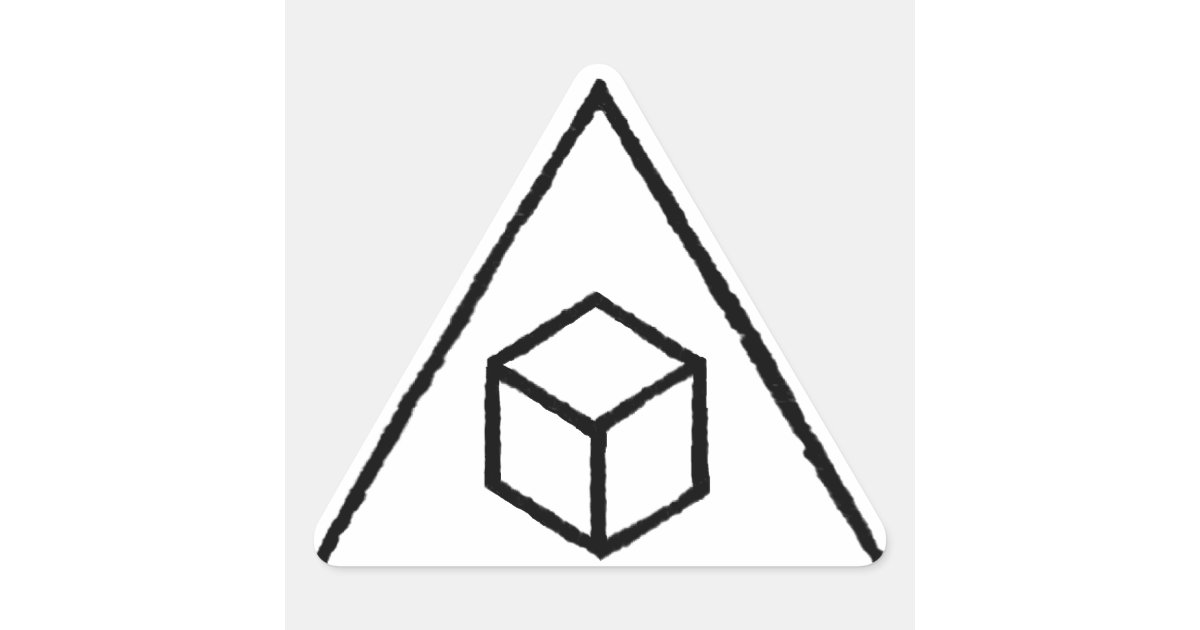 Delta Cubes Triangle Sticker | Zazzle