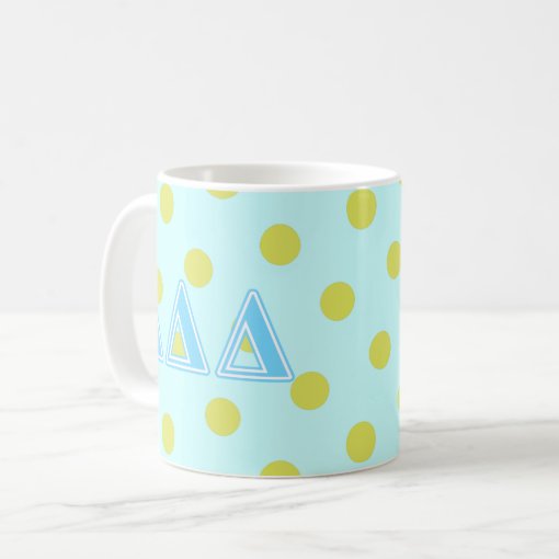 Delta Delta Delta Blue Letters Coffee Mug | Zazzle