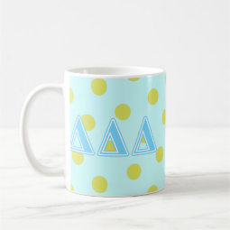 Delta Delta Delta Blue Letters Coffee Mug | Zazzle