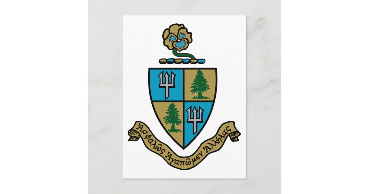 Delta Delta Delta Crest Color Postcard | Zazzle