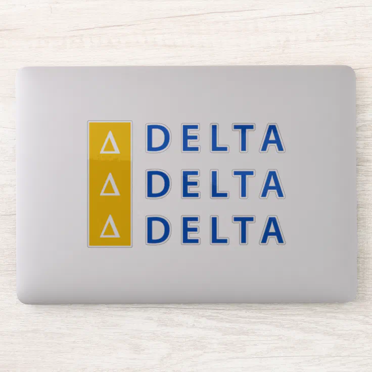 Delta Delta Delta | Stacked Sticker | Zazzle