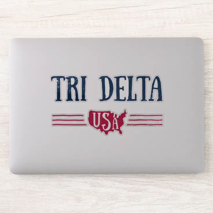 Delta Delta Delta | USA Sticker | Zazzle
