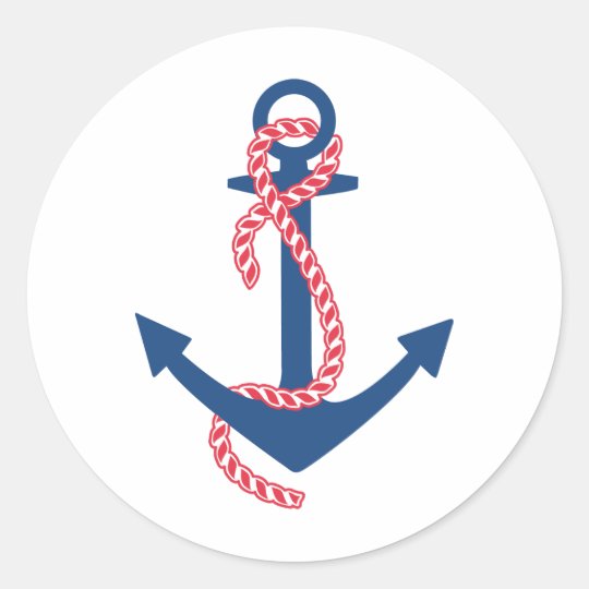 Delta Gamma Anchor Classic Round Sticker | Zazzle.com