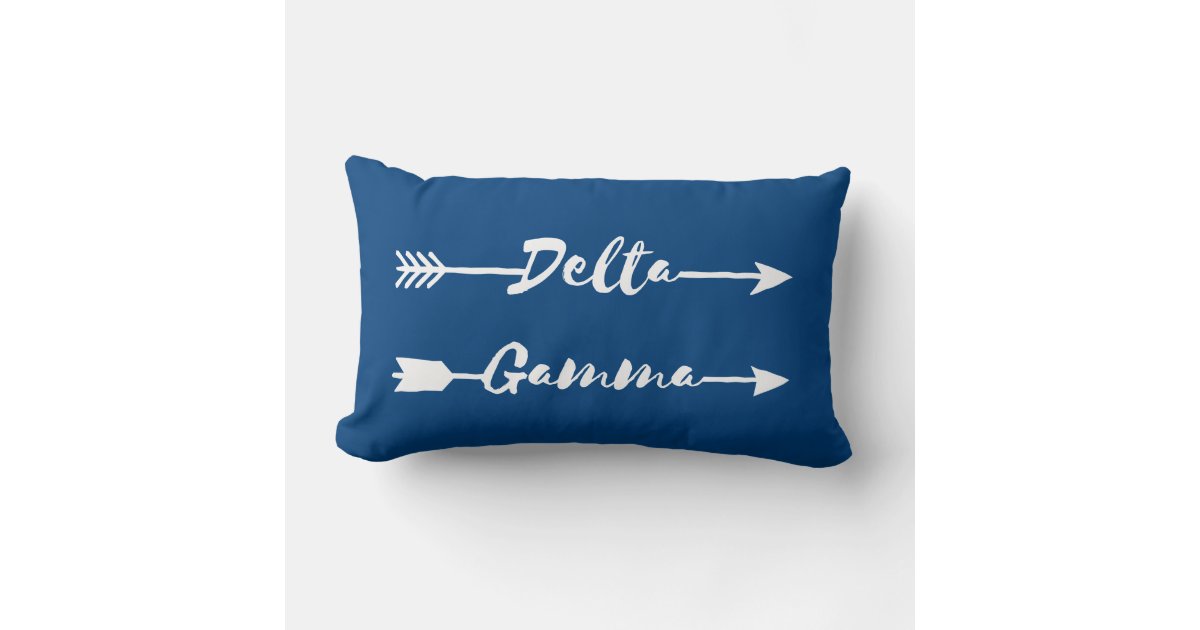 Delta Gamma | Arrow Lumbar Pillow | Zazzle
