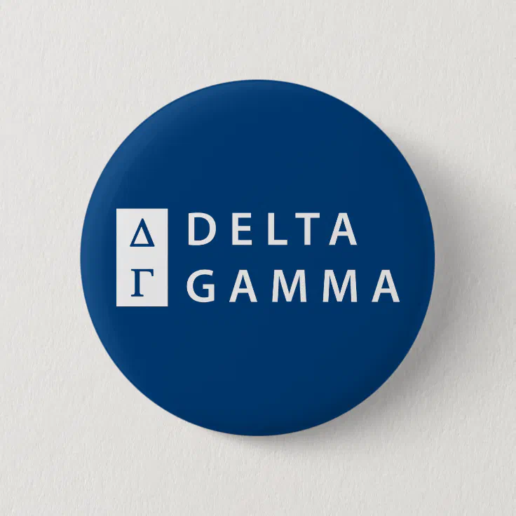 Delta Gamma | Stacked Logo Pinback Button | Zazzle