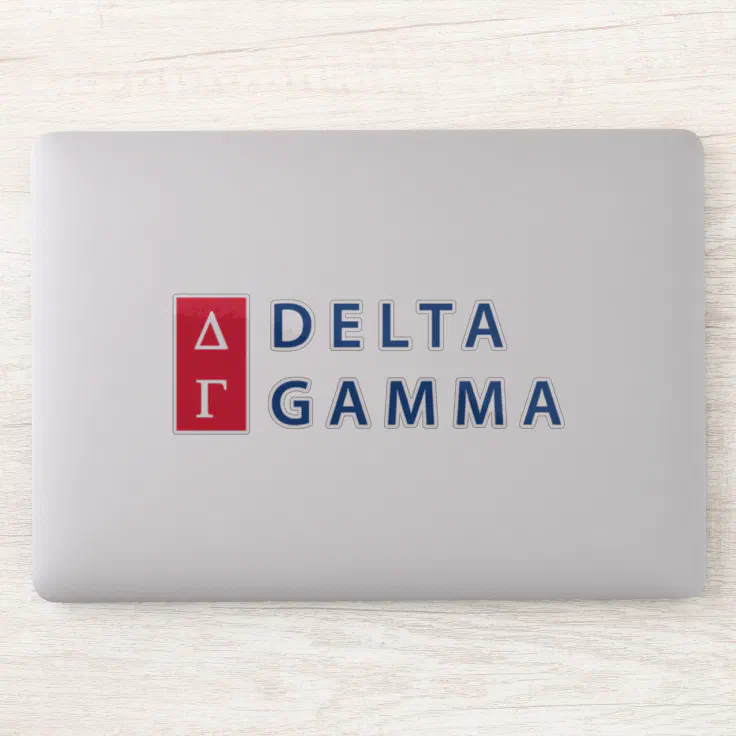 Delta Gamma | Stacked Logo Sticker | Zazzle