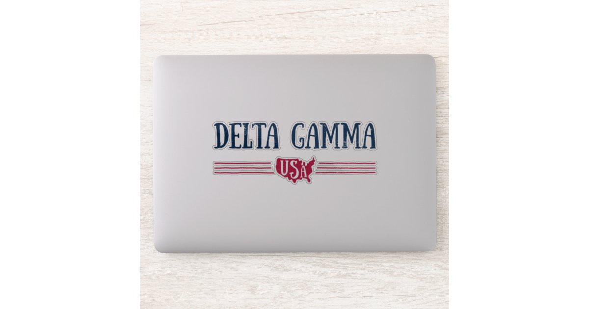 Delta Gamma | USA Sticker | Zazzle