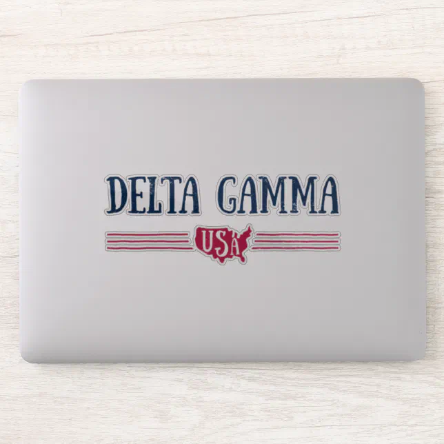 Delta Gamma | USA Sticker | Zazzle