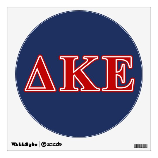 Delta Kappa Epsilon Red Letters Wall Sticker | Zazzle.com
