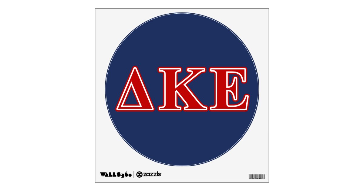 Delta Kappa Epsilon Red Letters Wall Sticker | Zazzle