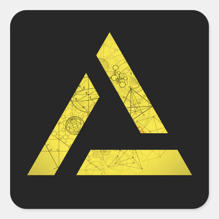 Delta - Math Symbols Square Sticker | Zazzle