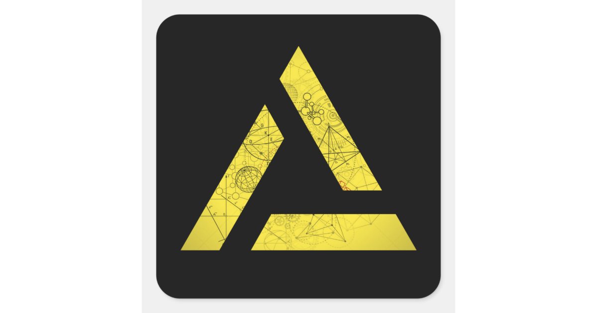 Delta - Math Symbols Square Sticker | Zazzle