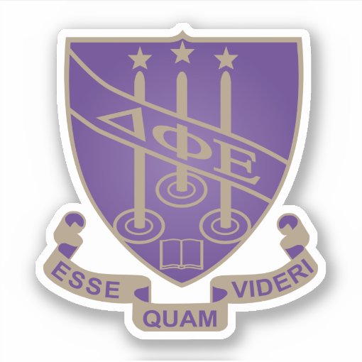 Delta Phi Epsilon Crest Logo Sticker | Zazzle