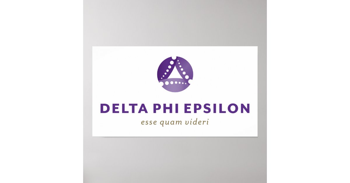 Delta Phi Epsilon Triangle Logo Poster Zazzle