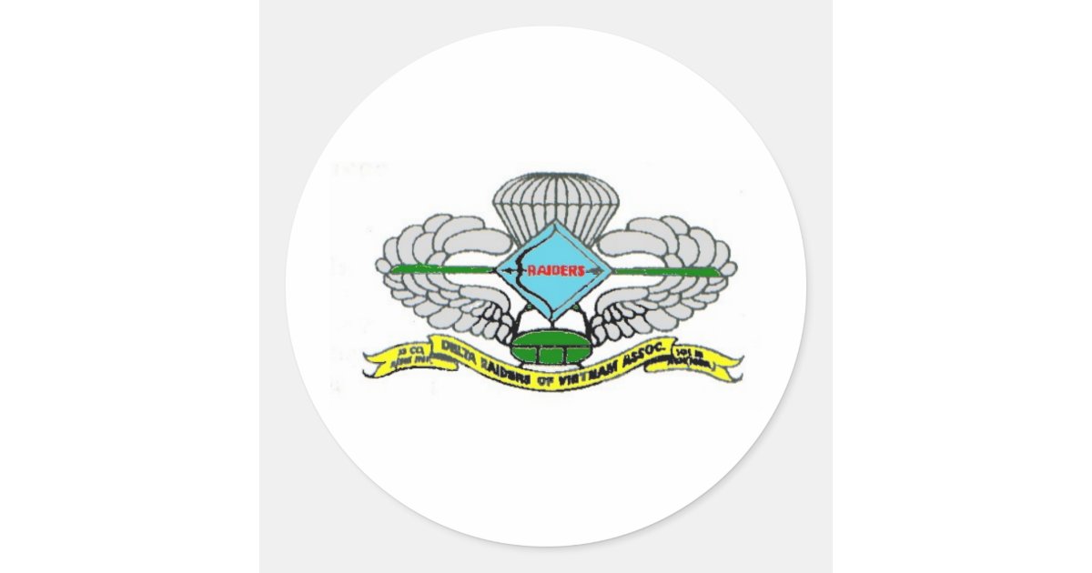 DELTA RAIDERS CLASSIC ROUND STICKER | Zazzle