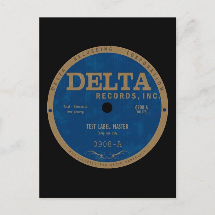 Delta Records label Postcard | Zazzle.com
