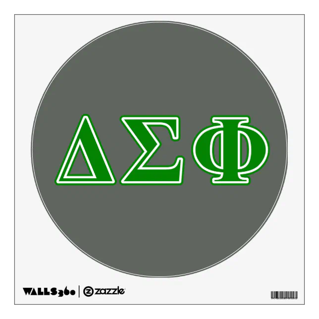 Delta Sigma Phi Green Letters Wall Sticker | Zazzle