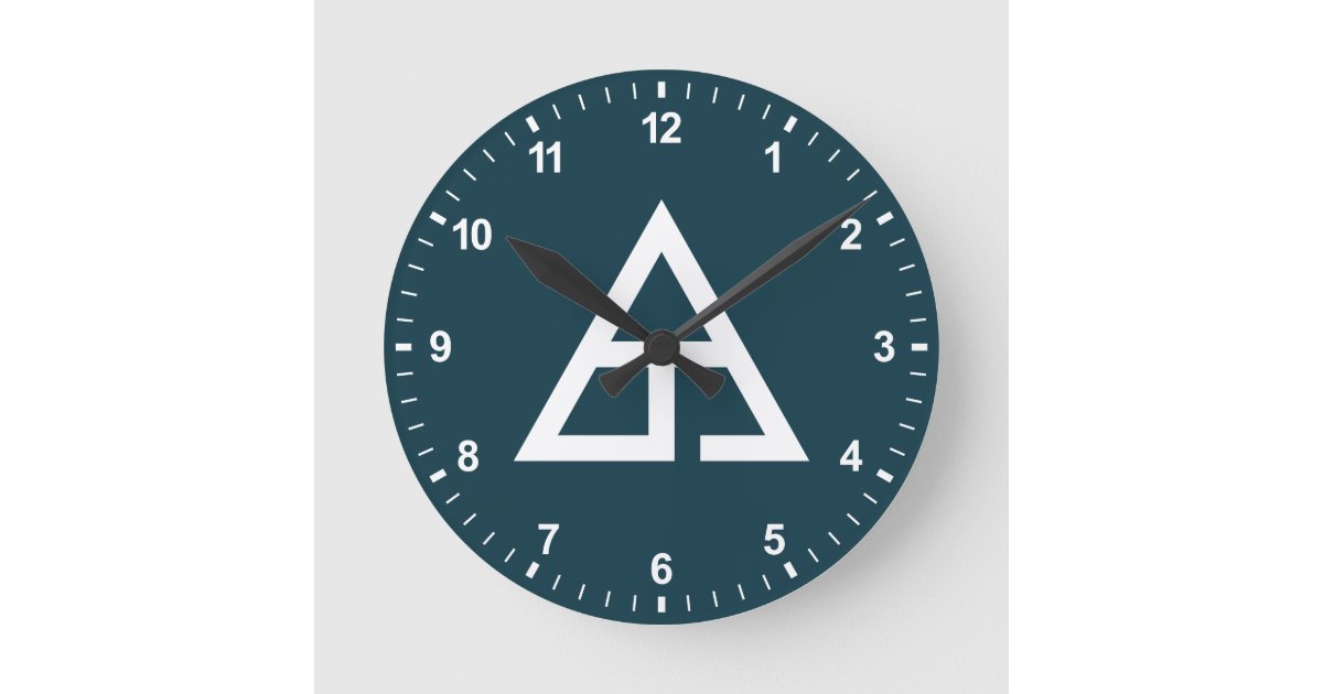 Delta T Trademark Logo Round Clock | Zazzle