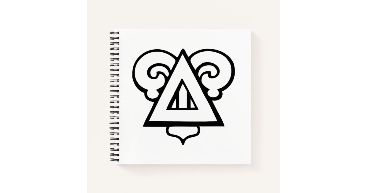 Delta Upsilon Fraternity Iconic Triangle Logo Notebook | Zazzle