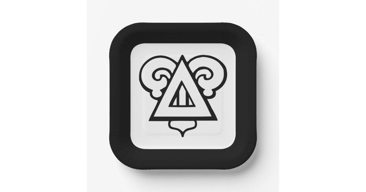 Delta Upsilon Fraternity Iconic Triangle Logo Paper Plates | Zazzle