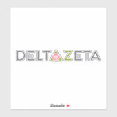 Delta Zeta Primary Logo Sticker | Zazzle