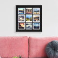 Deluxe 9 Photograph Grid Collage Canvas Print | Zazzle