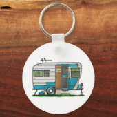 Deluxe Camper Trailer Keychain | Zazzle