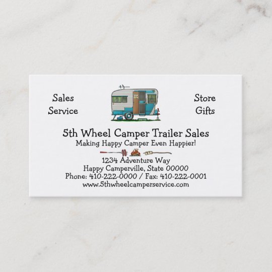 Deluxe Camper Trailer M Business Card | Zazzle.com