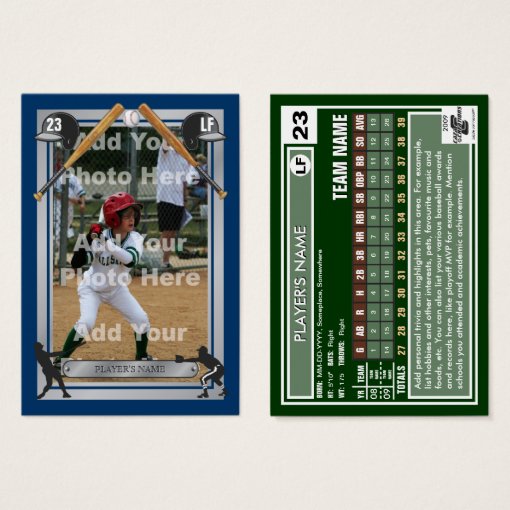 Deluxe Custom Baseball Card | Zazzle