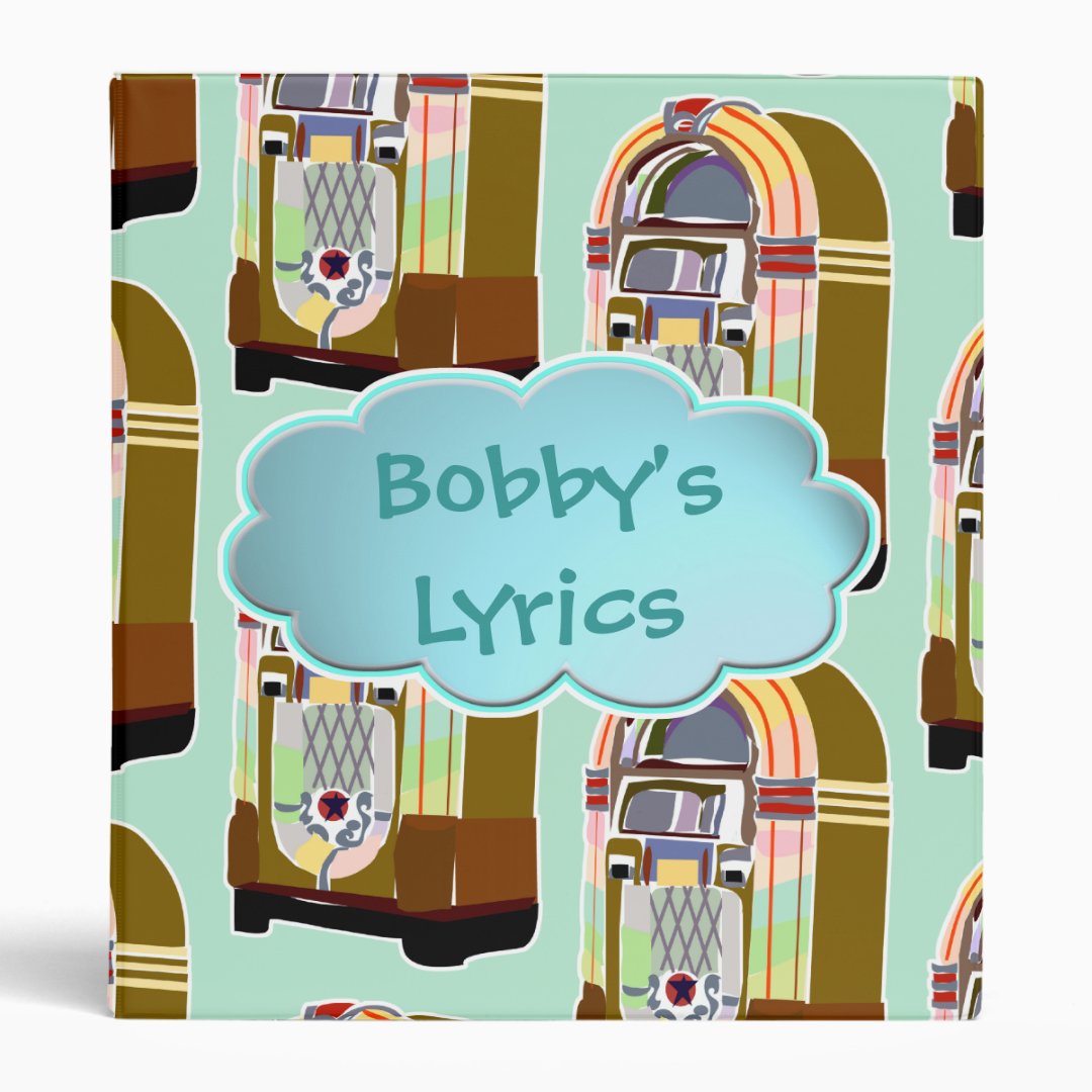Deluxe Jukebox Fun Nostalgia Art Retro Design Binder | Zazzle