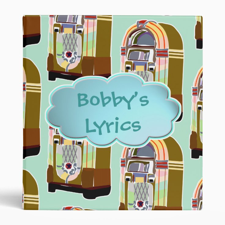 Deluxe Jukebox Fun Nostalgia Art Retro Design Binder | Zazzle