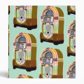 Deluxe Jukebox Fun Nostalgia Art Retro Design Binder | Zazzle