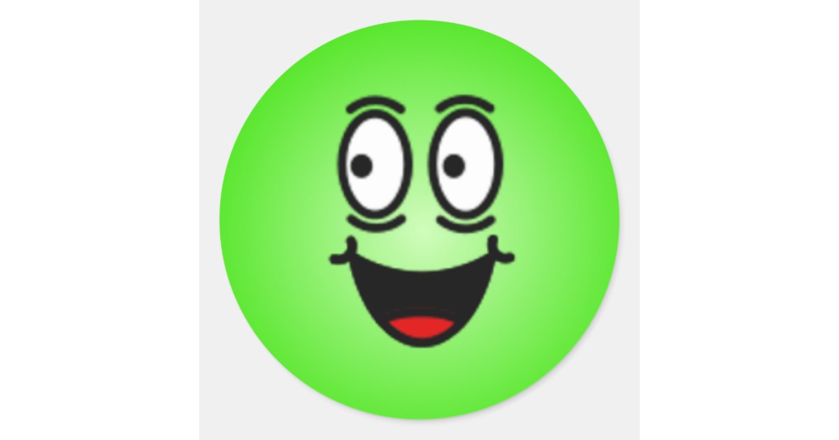 Deluxe Silly Smiley faces Classic Round Sticker | Zazzle