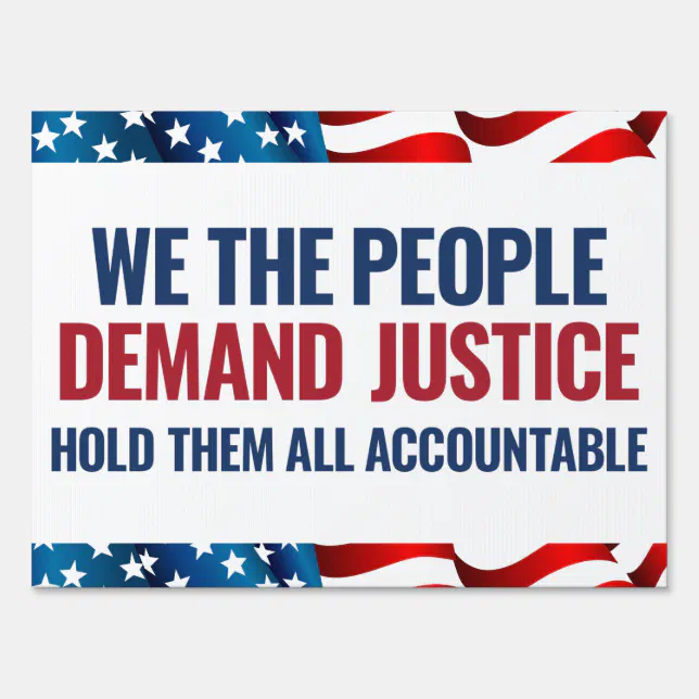 Demand Justice | Yard Sign | White | Zazzle