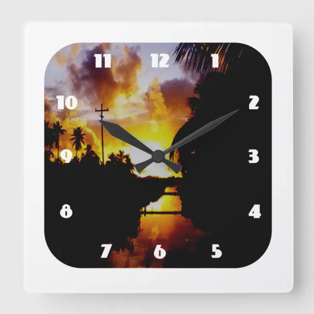 Demerara Sunrise Clock | Zazzle