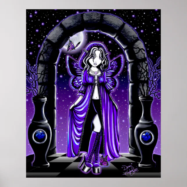 Demi Twilight Moon Butterfly Fairy Poster | Zazzle