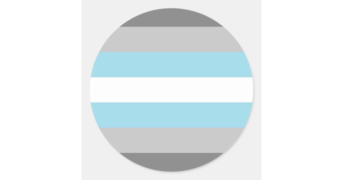 DemiBoy flag Classic Round Sticker | Zazzle