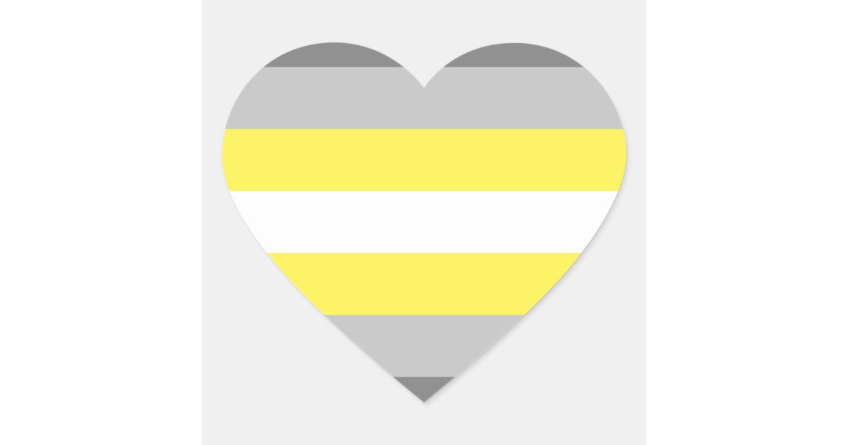 Demigender Pride Flag Heart Sticker Zazzle