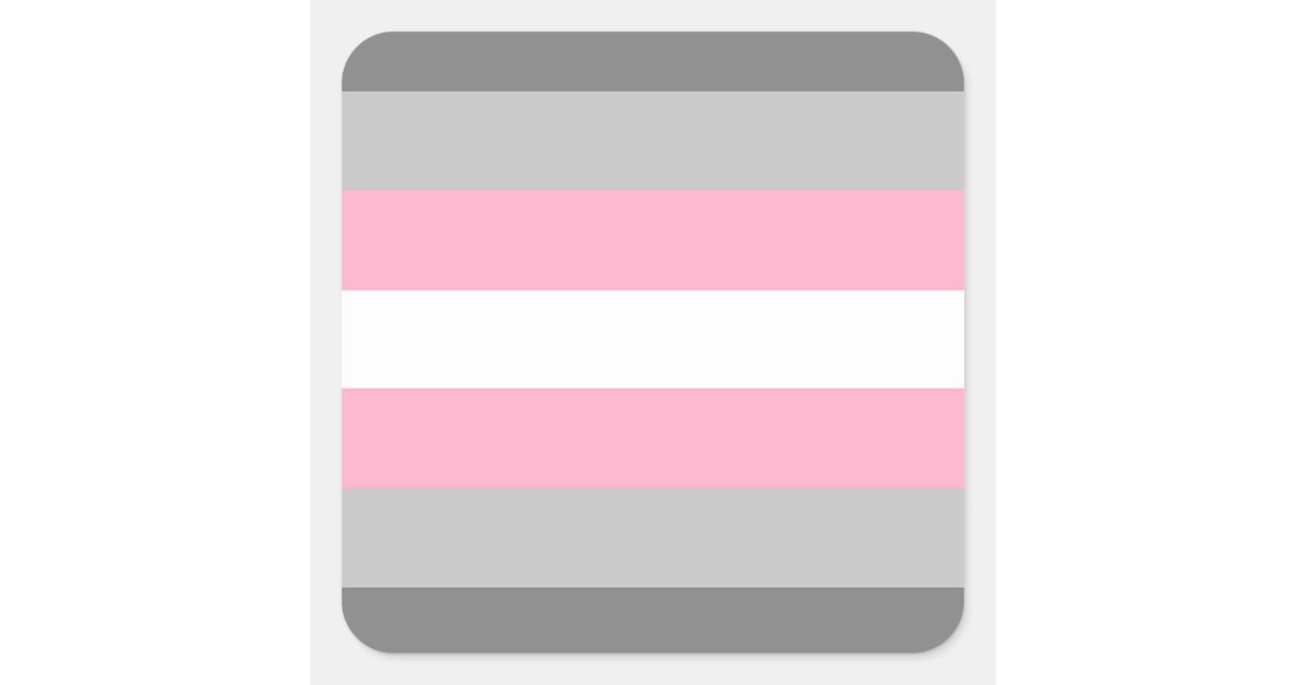 DemiGirl Flag Square Sticker | Zazzle