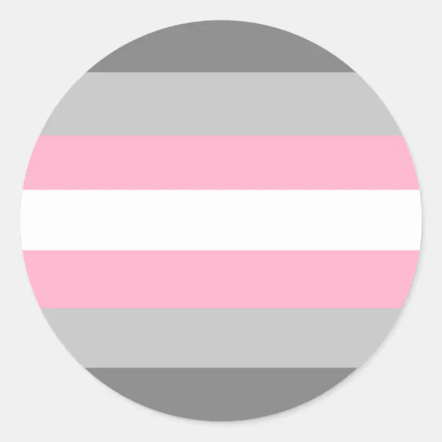 Demigirl Pride Circle Sticker | Zazzle