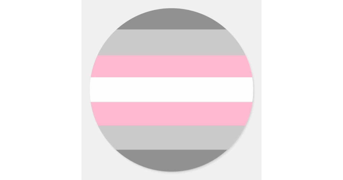 Demigirl Pride Circle Sticker | Zazzle