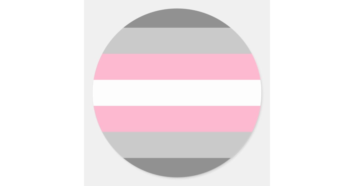 Demigirl Pride Flag Classic Round Sticker | Zazzle