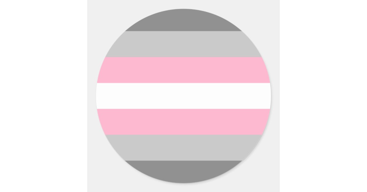 Demigirl Pride Flag Classic Round Sticker | Zazzle