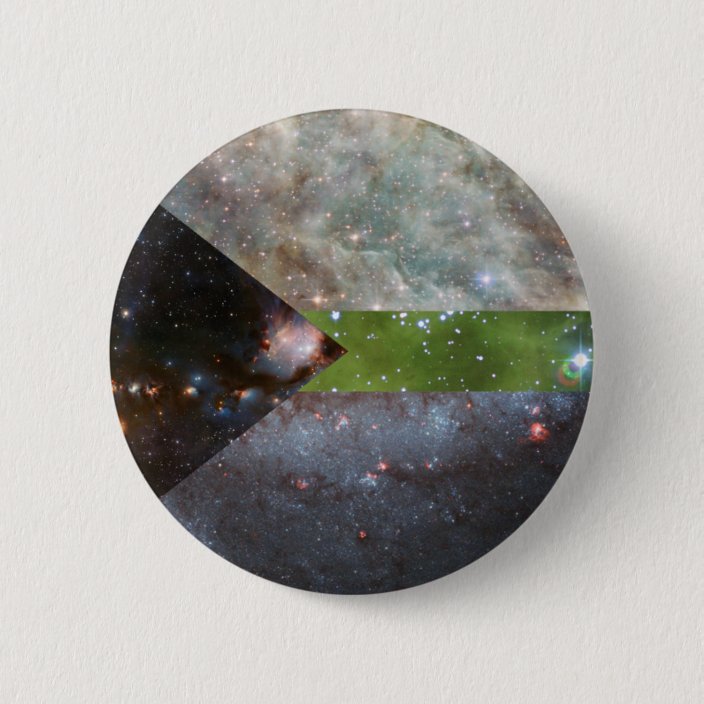 Demiromantic nebula flag pin | Zazzle.com
