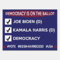 Democracy is on the Ballot VOTE Biden-Harris 2020 Sign | Zazzle