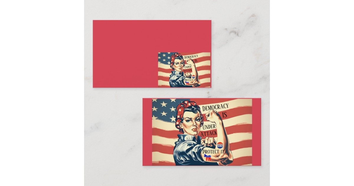 Democracy/ Protect It Business Card | Zazzle