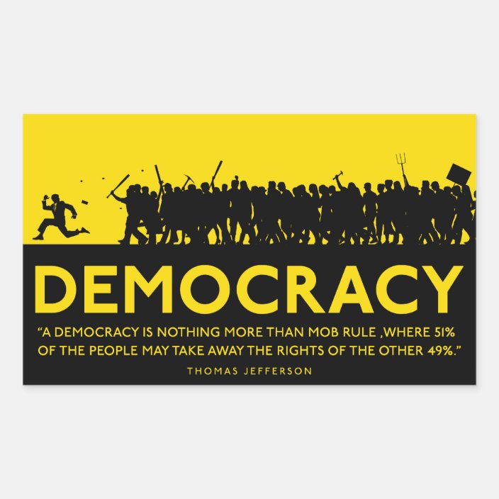 Democracy Sticker | Zazzle.com