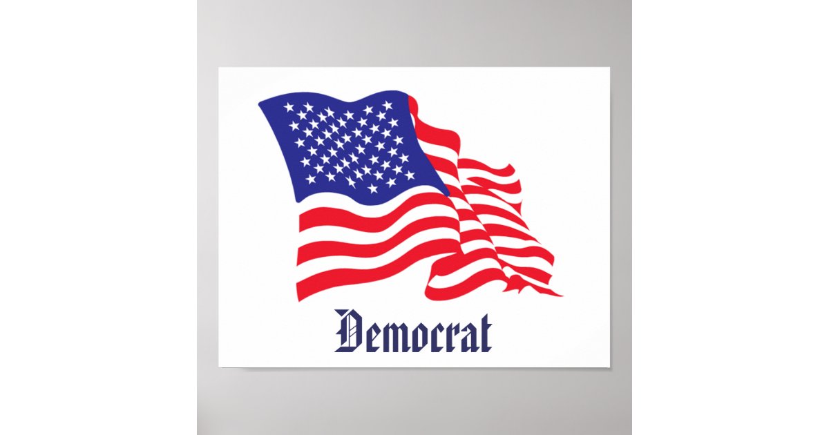 Democrat American Flag Poster | Zazzle