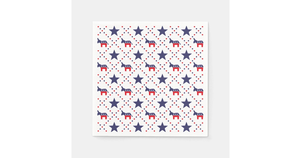 Democrat Diamond Pattern Paper Napkins | Zazzle