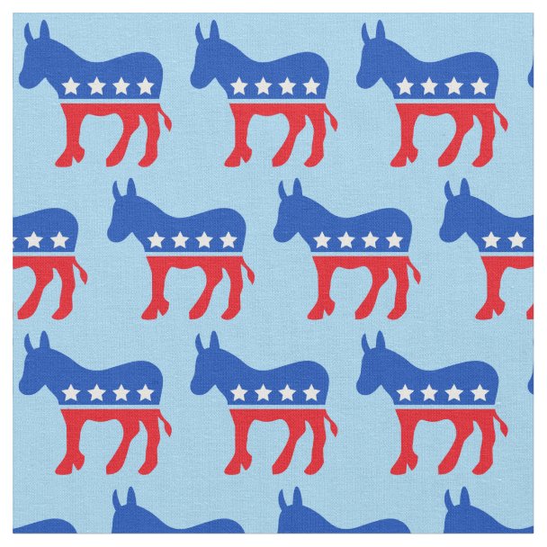 vote democrat donkey fabric | Zazzle